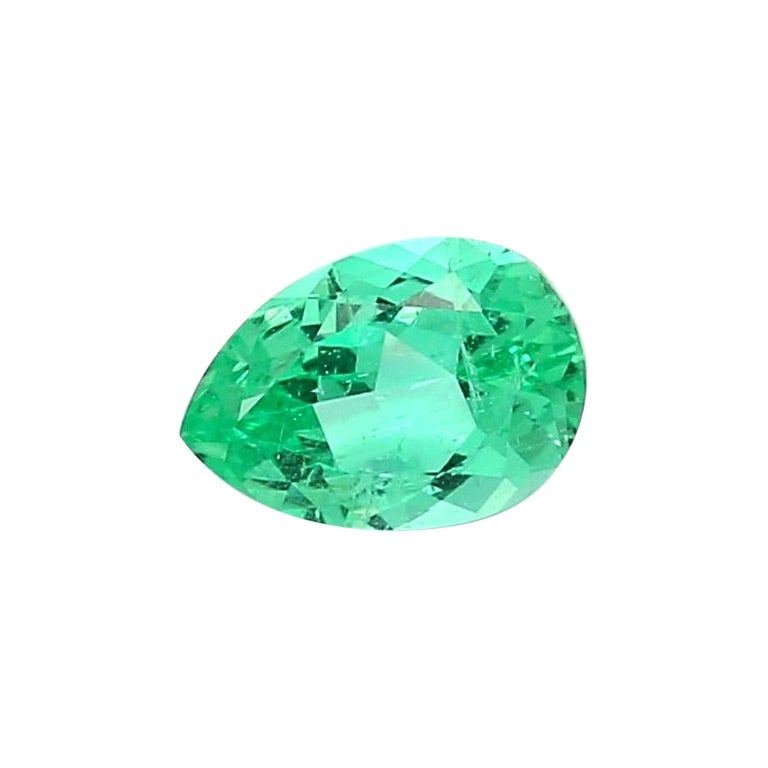 Pear-Shaped Russian Natural Emerald Ring Gem 2.68 Carat Weight For Sale ...