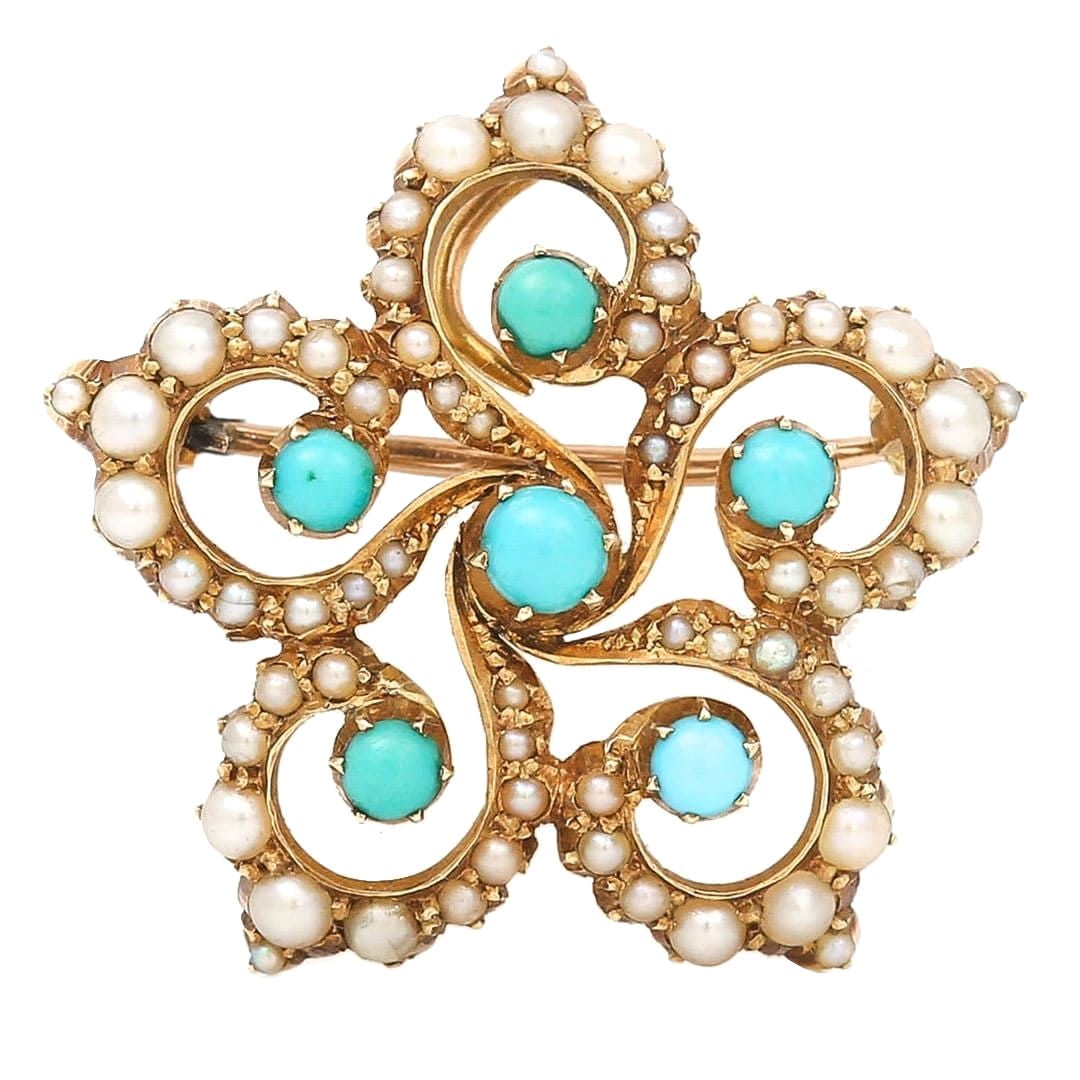 Georgian Filigree Gold, Piqué and Seed Pearl Maltese Cross Pendant ...