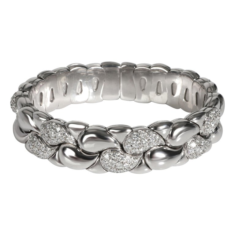 Chopard Casmir Diamond Bangle in 18K White Gold 2.1 Ctw For Sale at 1stDibs