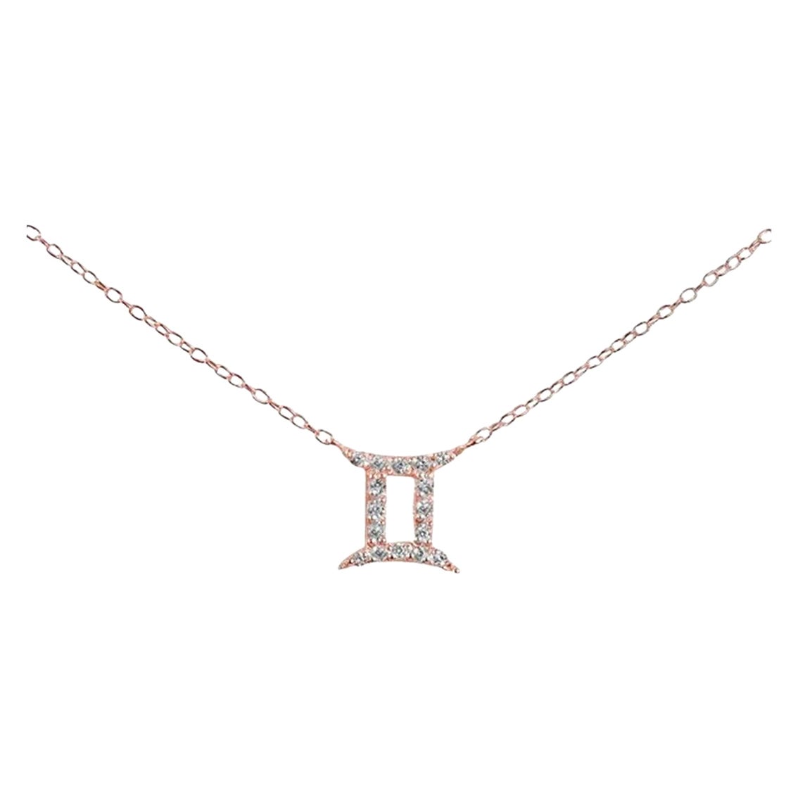 14k Gold Diamond Necklace Leo Zodiac Sign Birth Sign Necklace For Sale ...