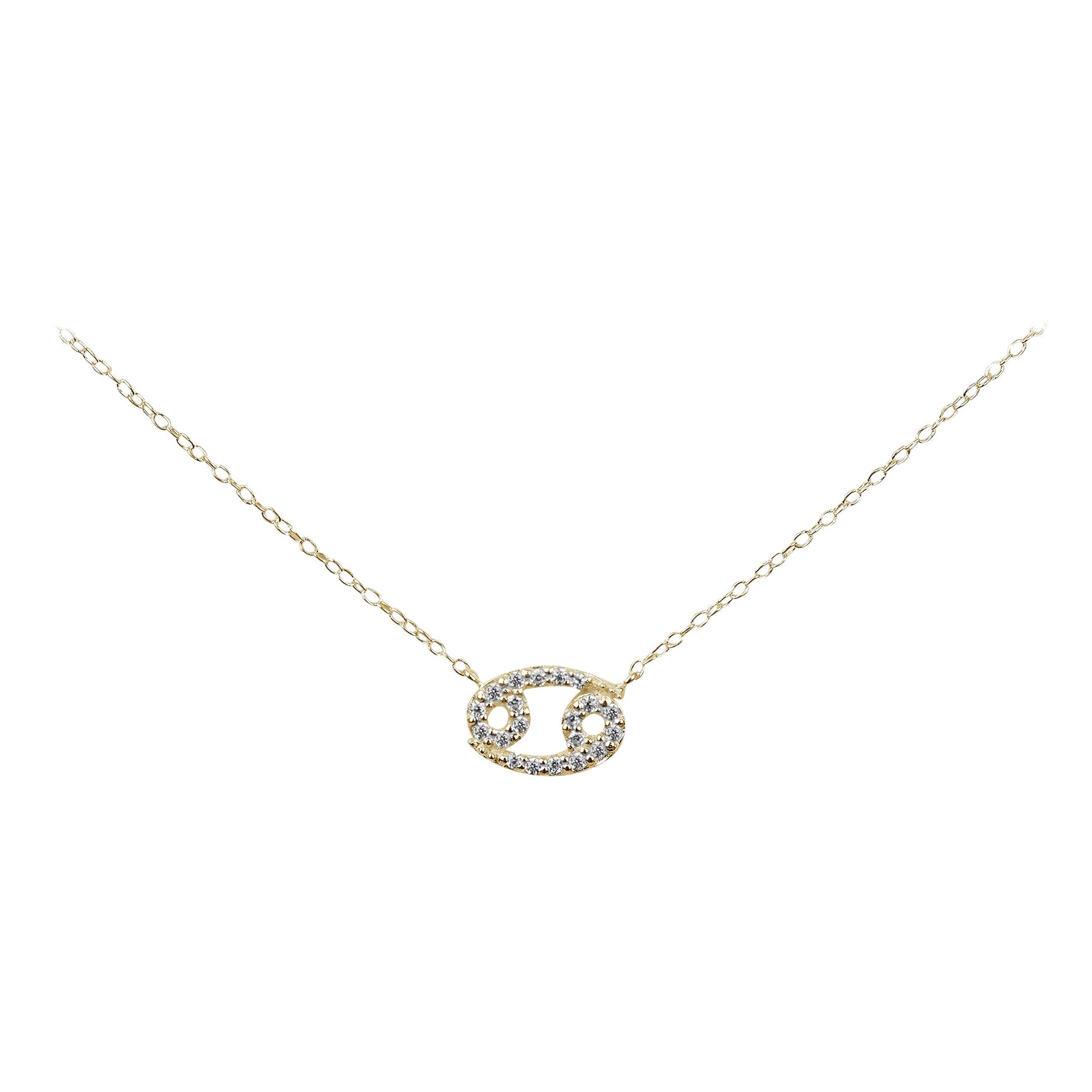 18k Solid Gold Diamond Necklace Pisces Zodiac Sign Birth Sign Necklace ...