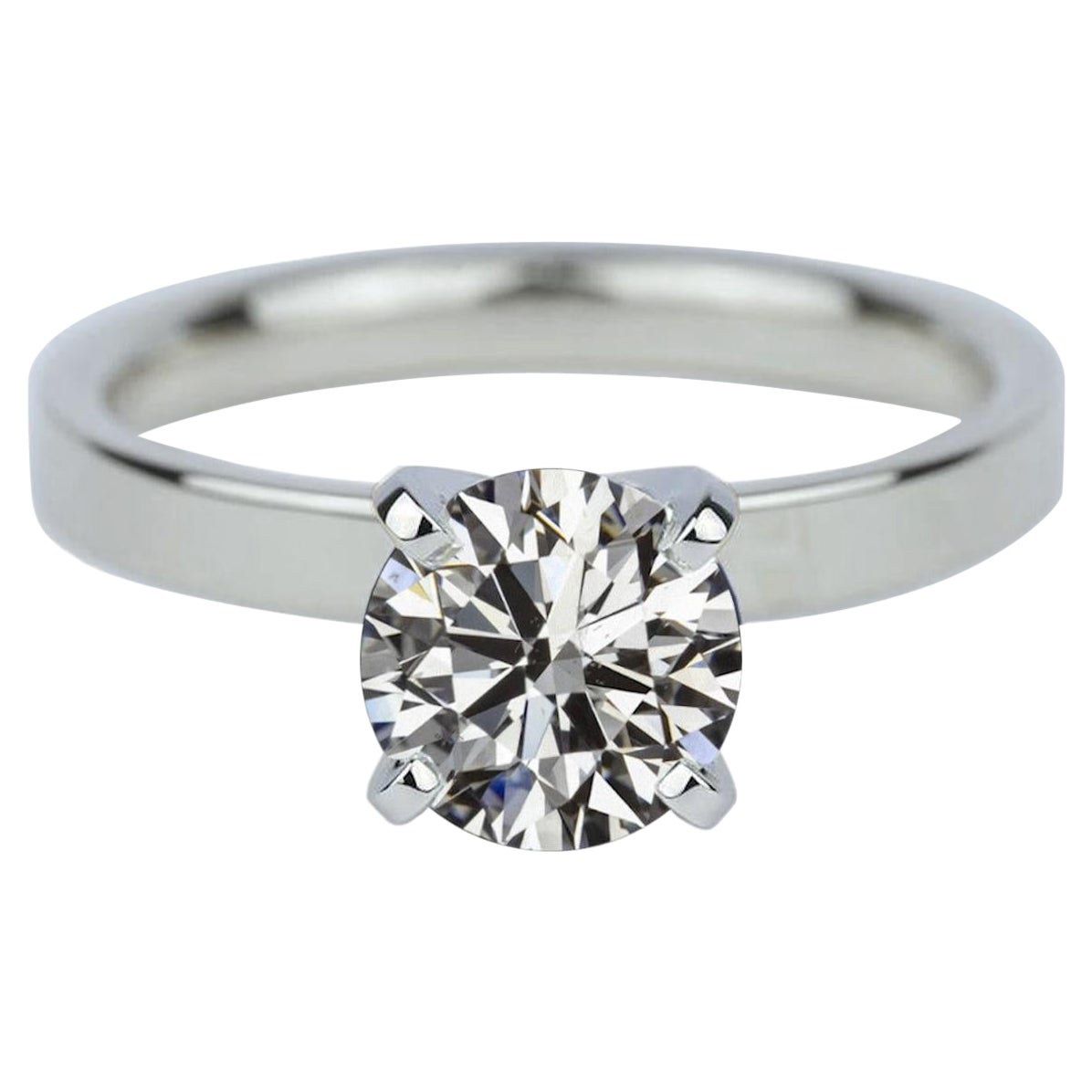 GIA 1.22ct G/VVS2 Round Brilliant Cut Diamond Ring, Set In 18ct White ...
