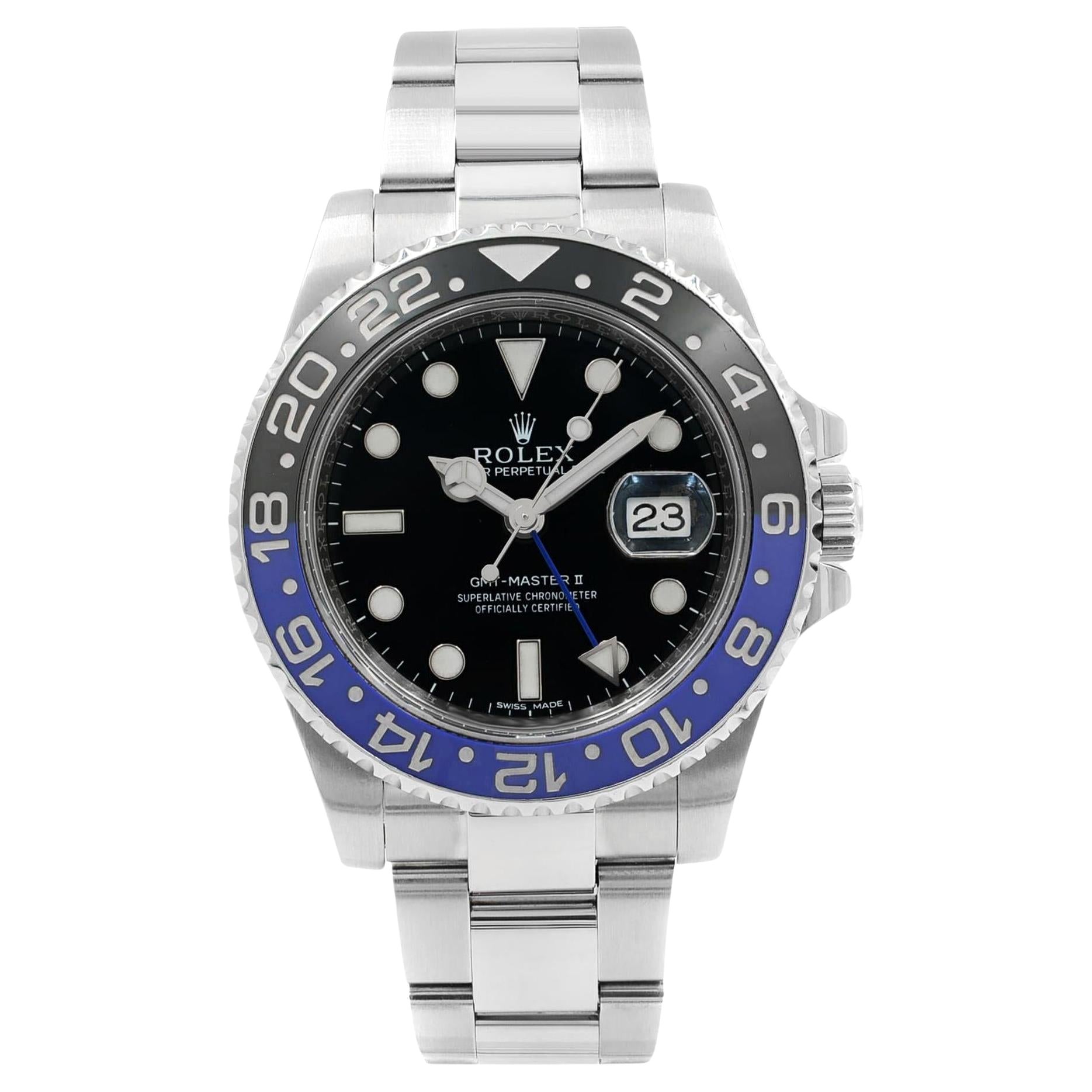 Rolex GMT Master II Batman Stainless Steel 116710BLNR Wristwatch at ...