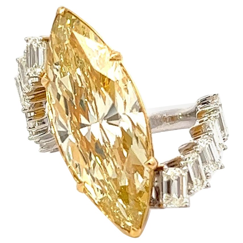 Rubellite 11.07 Carat Diamonds 18 Karat Yellow Gold Coral Reef Ring For ...