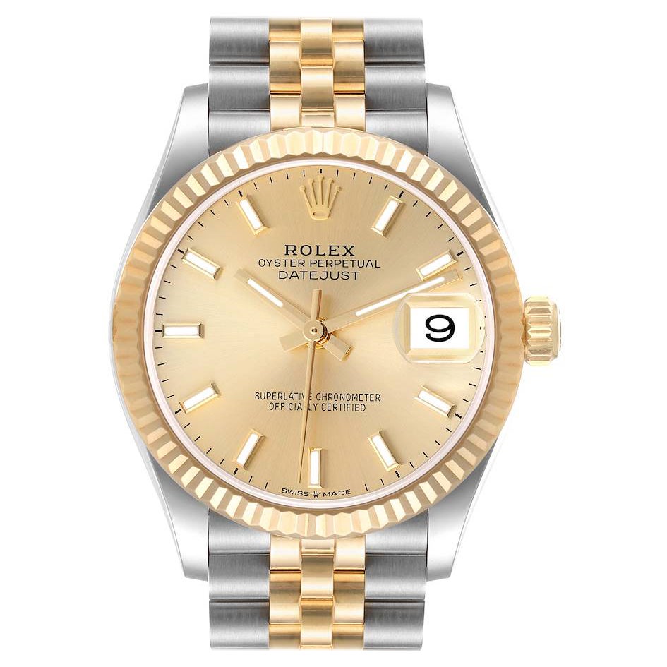 Rolex Datejust 31 Midsize Steel Yellow Gold Diamond Ladies Watch 278383 ...