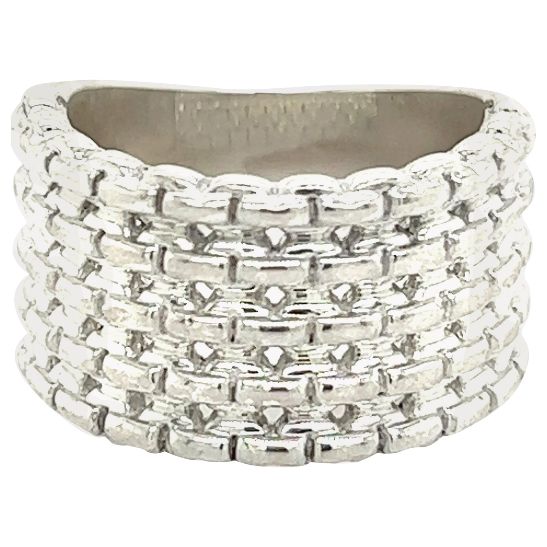 John Hardy Sterling Silver Black Sapphire Bamboo Ring For Sale at 1stDibs