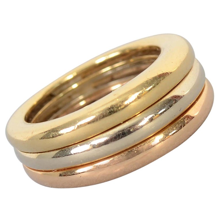 Cartier Trinity Gold Stacking Ring at 1stDibs
