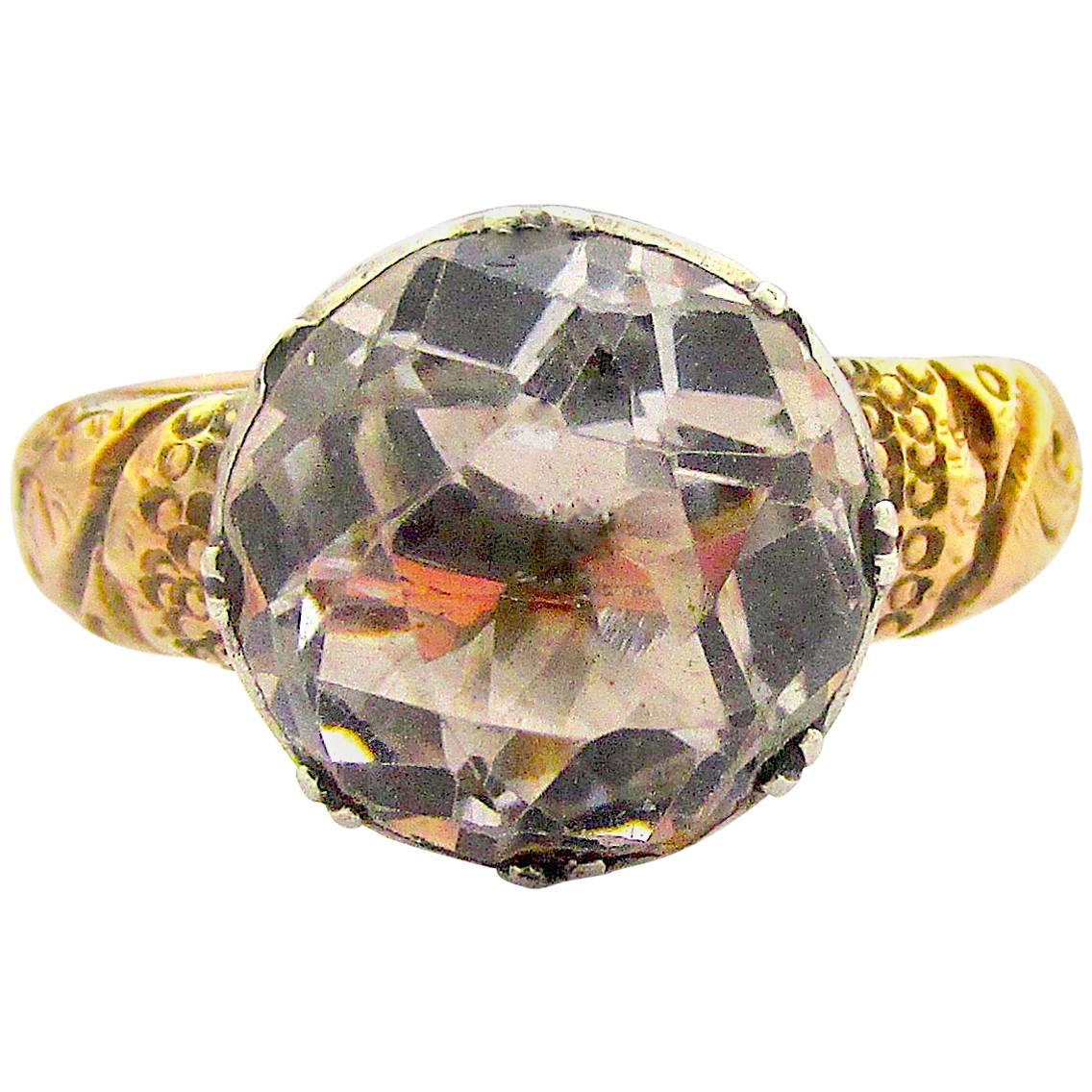 Antique Paste Silver Gold Ring at 1stDibs | antique paste ring, paste ...