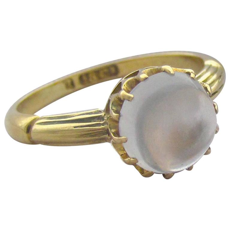 Antique Moonstone Gold Ring at 1stDibs