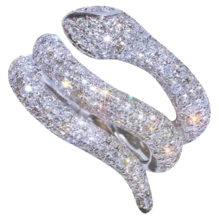 Gorgeous Snake Ring with Diamonds For Sale at 1stDibs