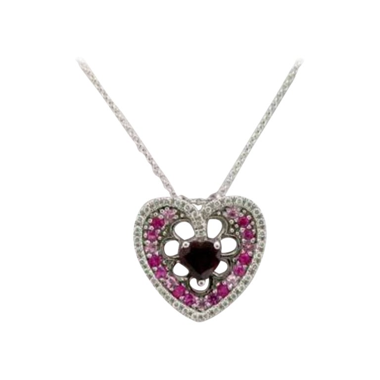 Le Vian Pendant Featuring Raspberry Rhodolite, Bubble Gum Pink Sapphire For Sale at 1stDibs