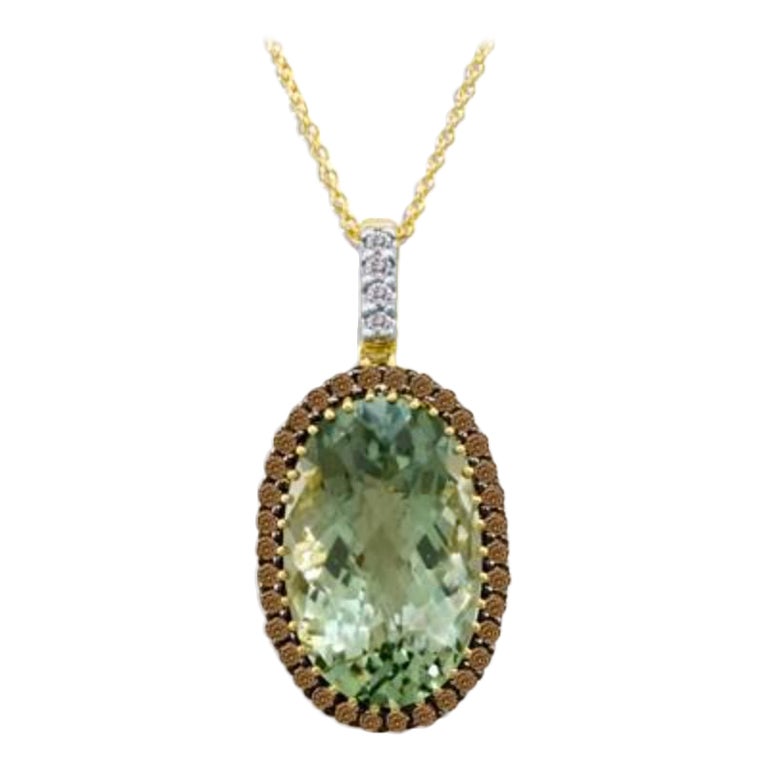 Grand Sample Sale Pendant Featuring Mint Julep Quartz Vanilla Diamonds ...