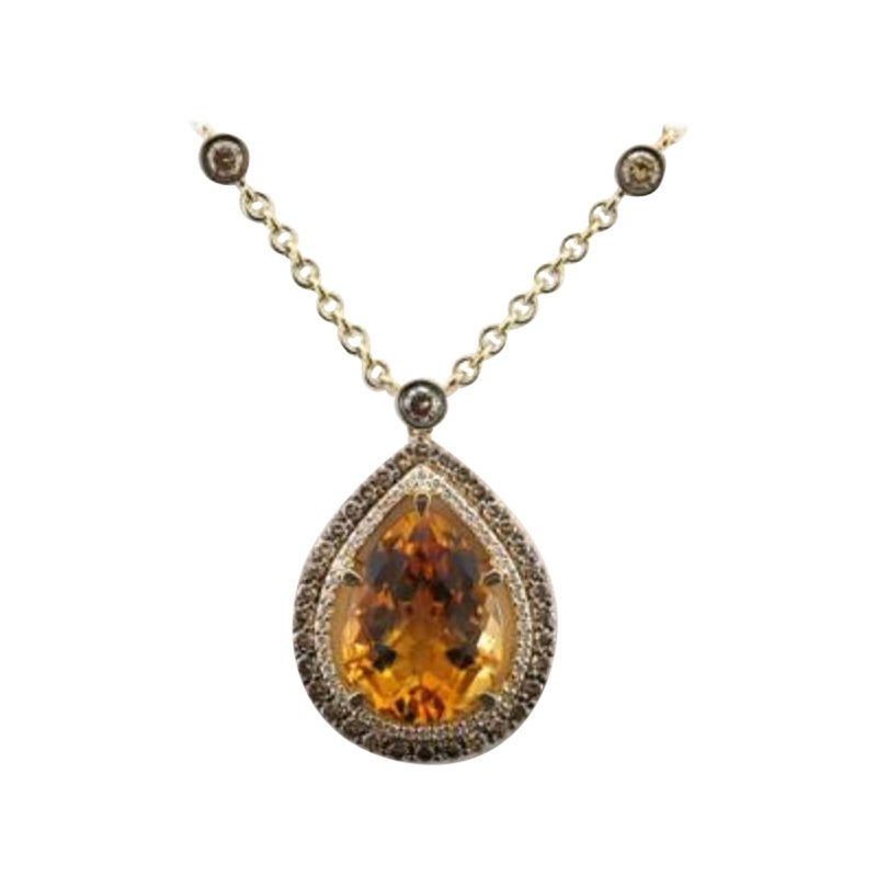 Le Vian Pendant Featuring Cinnamon Citrine Chocolate Diamonds Set For ...