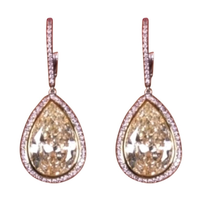 6ct Square Cut Diamond Earrings For Sale at 1stDibs