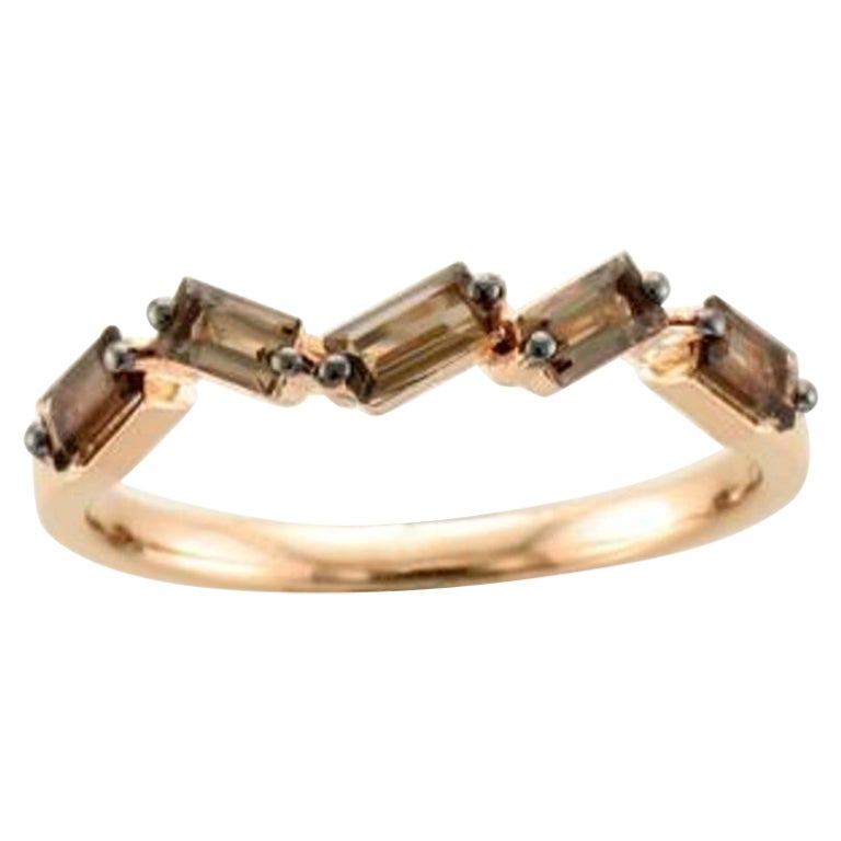 Le Vian Ring Featuring Chocolate Quartz Set in 14K Strawberry Gold For ...