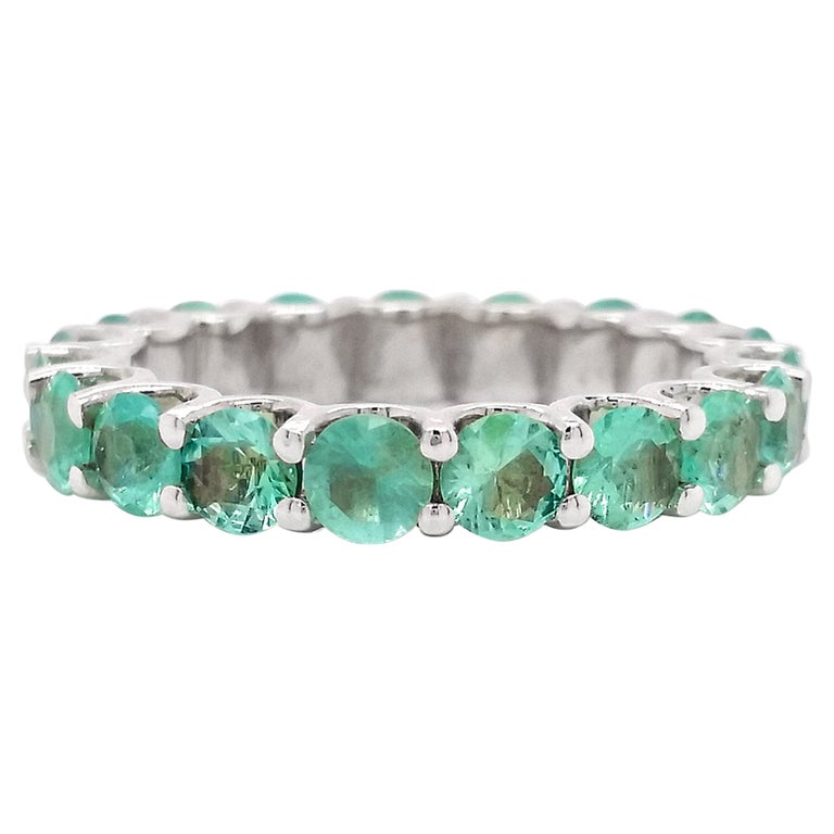 2.55ct Emerald Eternity Ring For Sale at 1stDibs