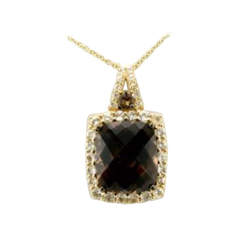 Grand Sample Sale Pendant Featuring Chocolate Quartz, Vanilla Topaz Set ...