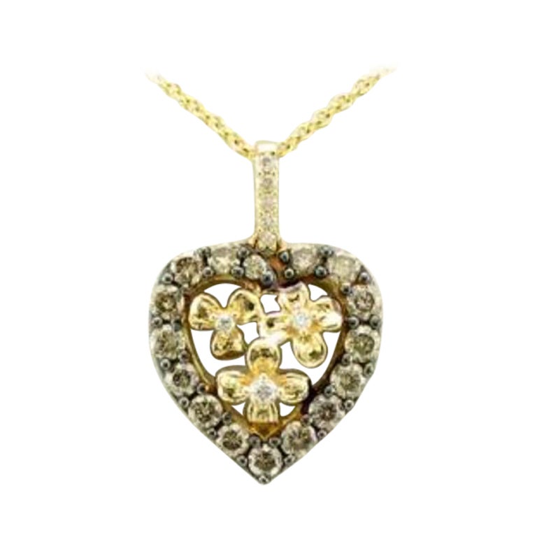 Pendentif de vente en forme de grand chantillon avec diamants chocolat ...