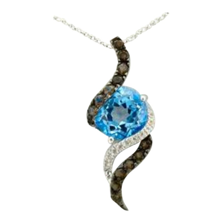 Grand Sample Sale Pendant Featuring Ocean Blue Topaz, Chocolate Quartz ...