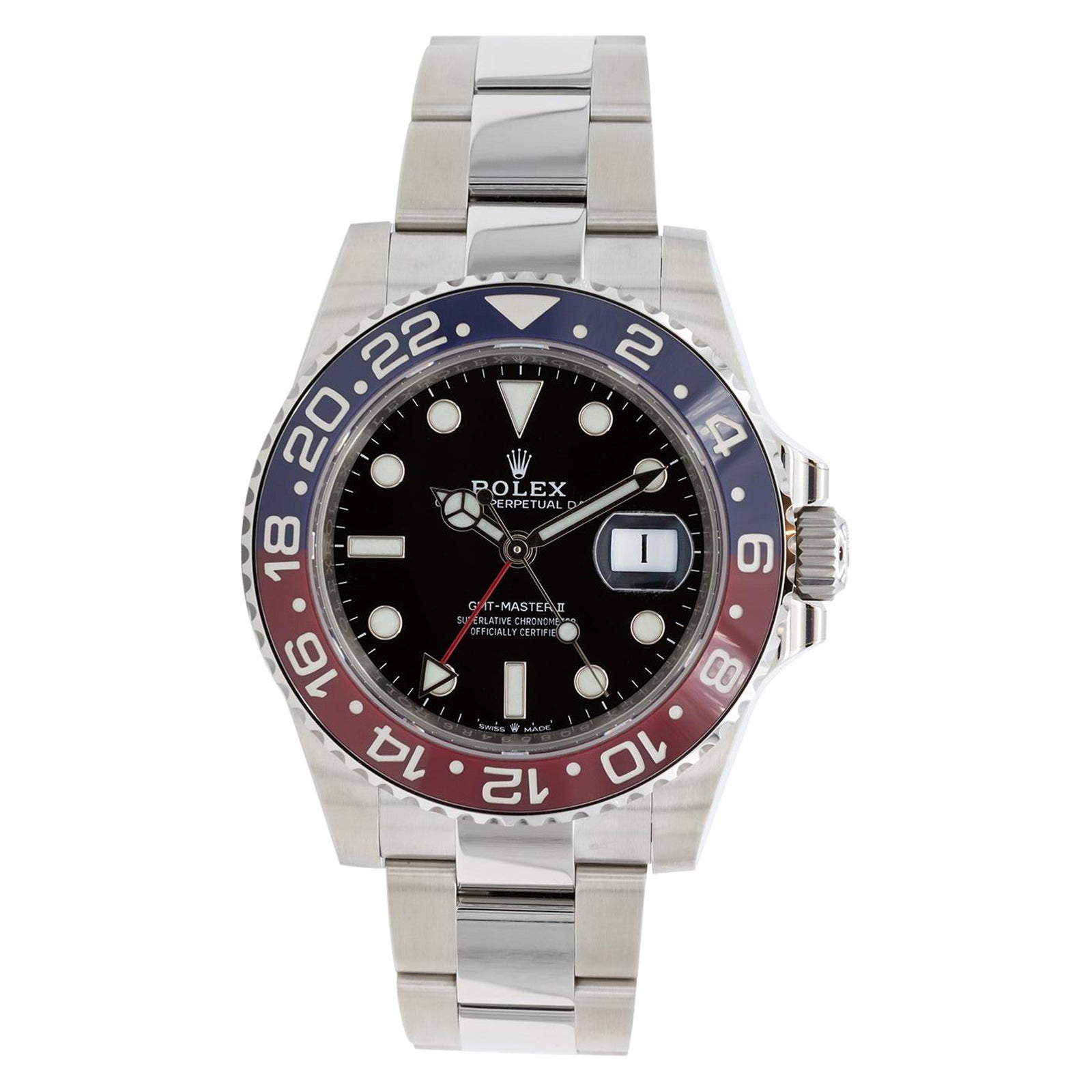 Rolex GMT-Master II Pepsi Ceramic Steel Automatic Men's Black Watch ...