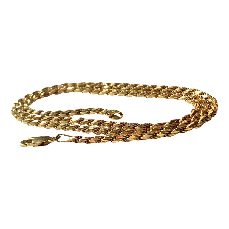 9ct Gold Vintage Chain For Sale at 1stDibs