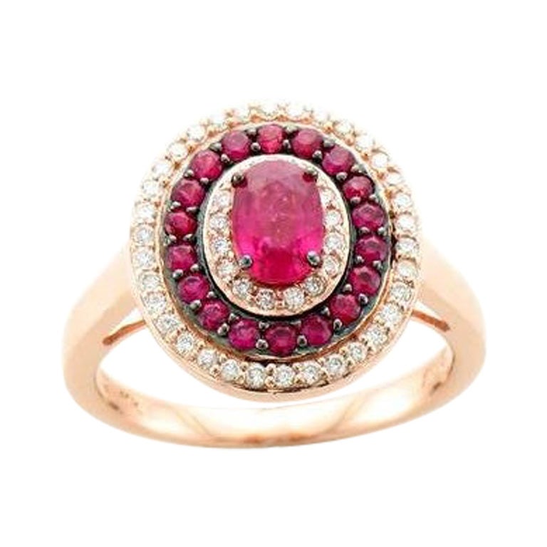 Le Vian Ring Featuring Passion Ruby Vanilla Diamonds Set in 14K Strawberry Gold For Sale at 1stDibs