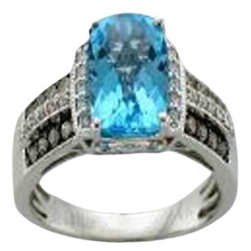 Le Vian Chocolatier Ring Featuring Ocean Blue Topaz Chocolate Diamonds ...