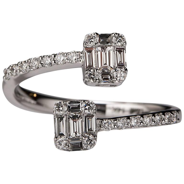 .50ctw Diamond Bypass Ring For Sale at 1stDibs