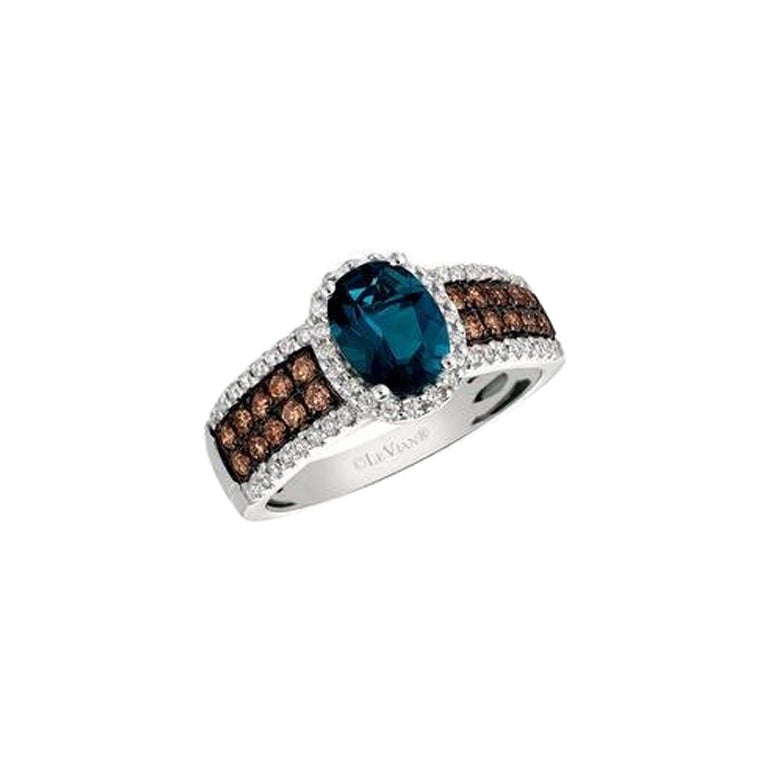Le Vian Chocolatier Ring featuring Deep Sea Blue Topaz Chocolate ...