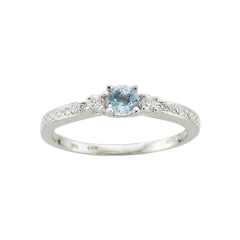 Le Vian Ring Featuring Sea Blue Aquamarine Vanilla Diamonds Set in 14k ...