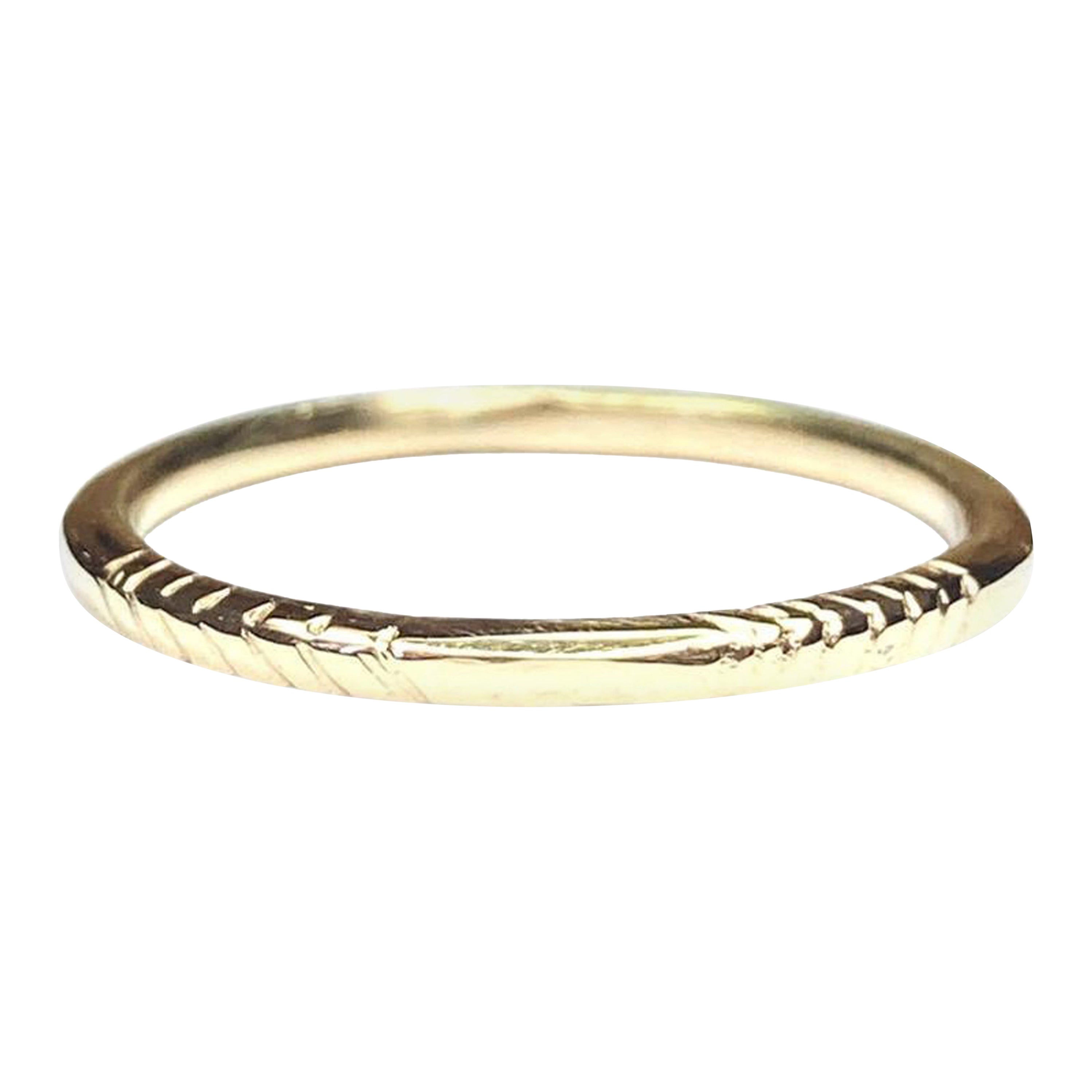 Deborah Murdoch 18 Karat Yellow Gold Twine Ring For Sale at 1stDibs