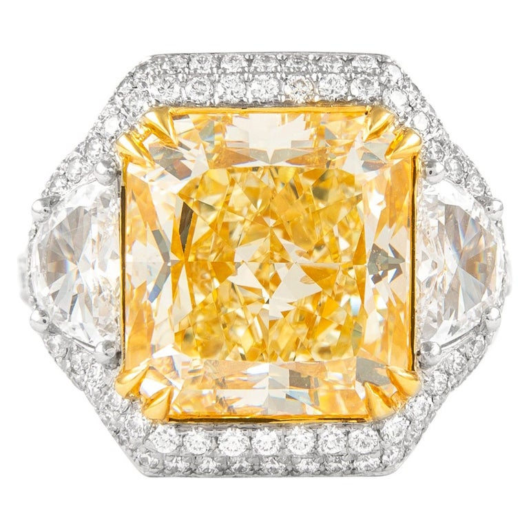Alexander GIA-zertifizierter 10.01 Karat Ausgefallener gelber VS2 ...