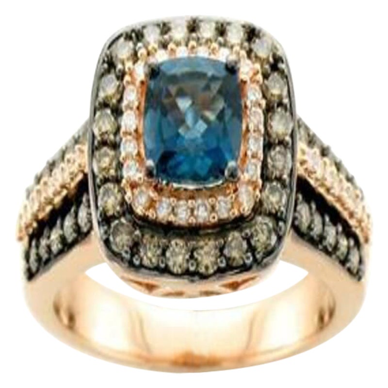Le Vian Chocolatier Ring Featuring Deep Sea Blue Topaz Chocolate ...