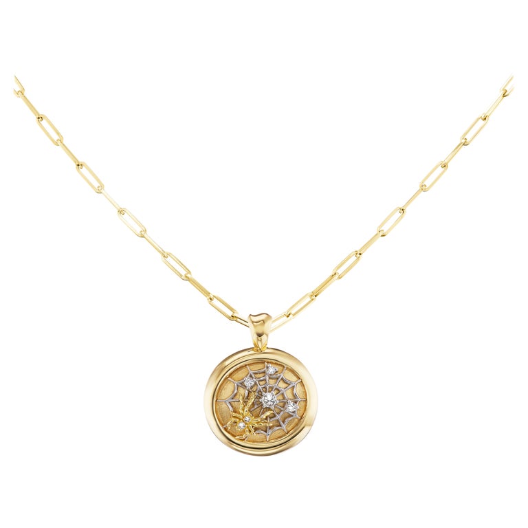 AnaKatarina Yellow Gold and Diamond 'Creativity' Signet Pendant ...