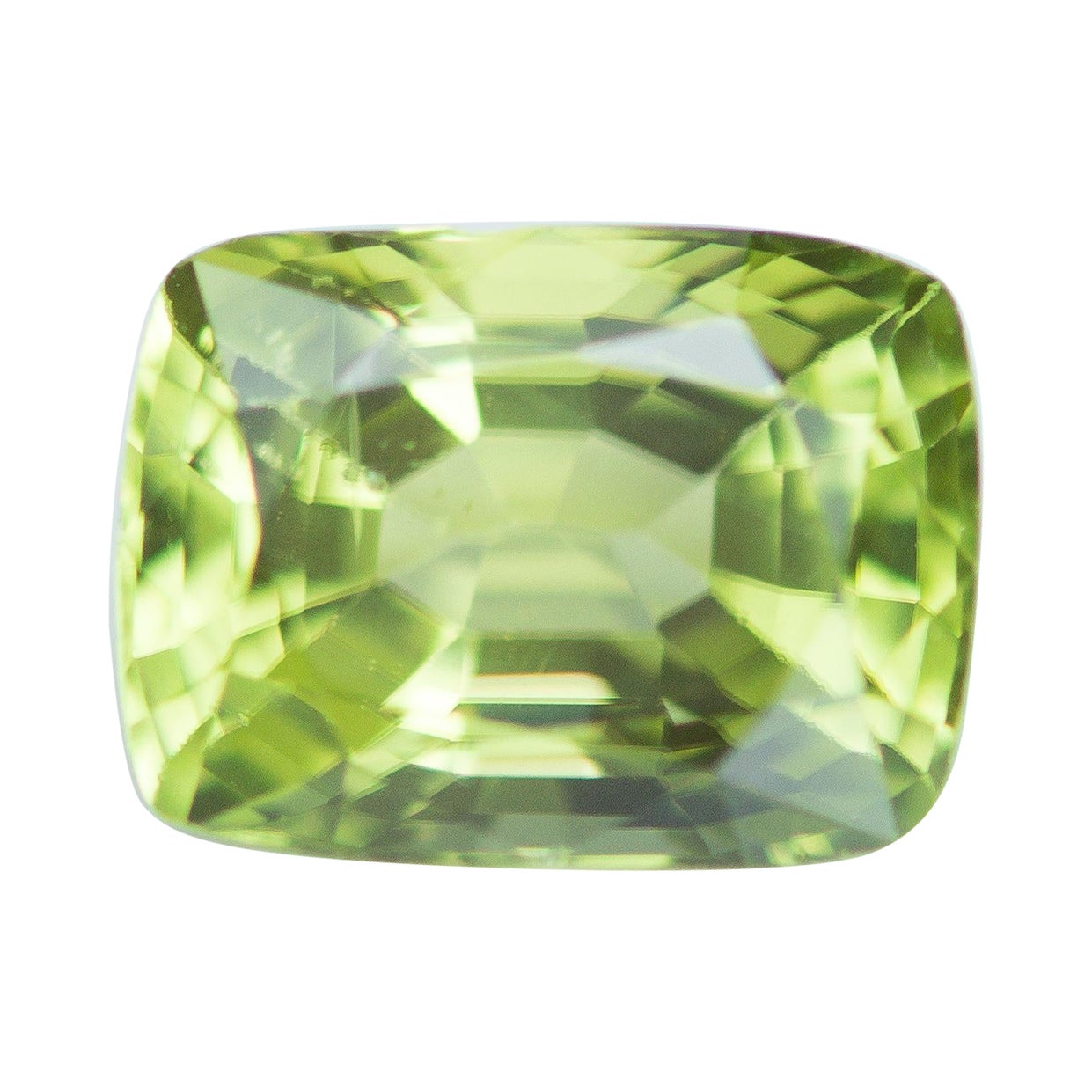 GIA Certified 48.09 Carat Natural Vivid Green Peridot Cushion VVS For ...