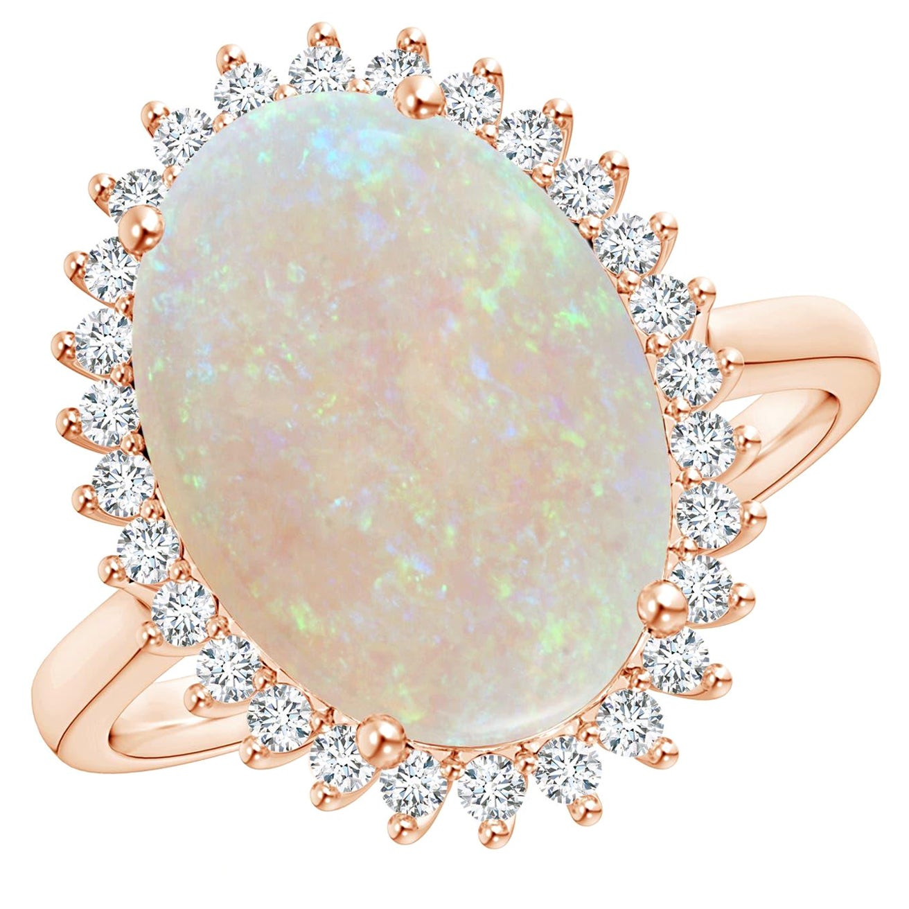 Customizable GIA Certified Natural Oval Opal Butterfly Cocktail Ring in ...