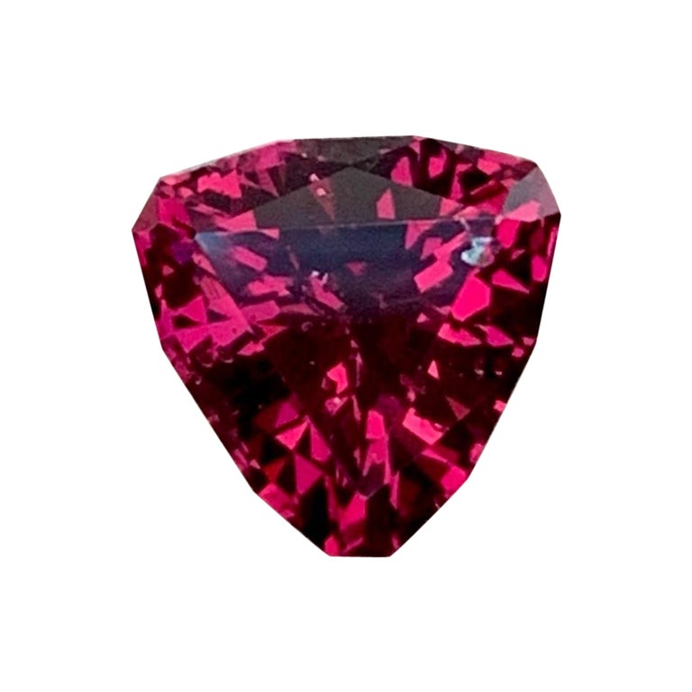 Bright Pinkish Red Garnet Gemstone 2.25 Carats Trilliant Cut Stone ...