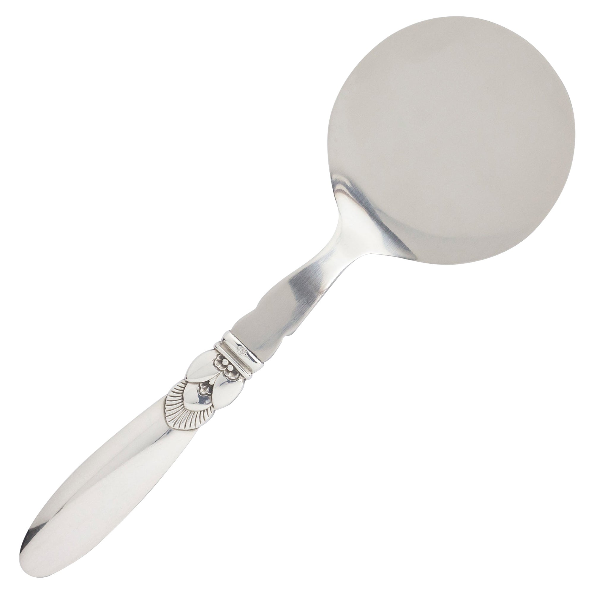 Georg Jensen Sterling Silver Egg Server in the 'Cactus' Pattern at 1stDibs