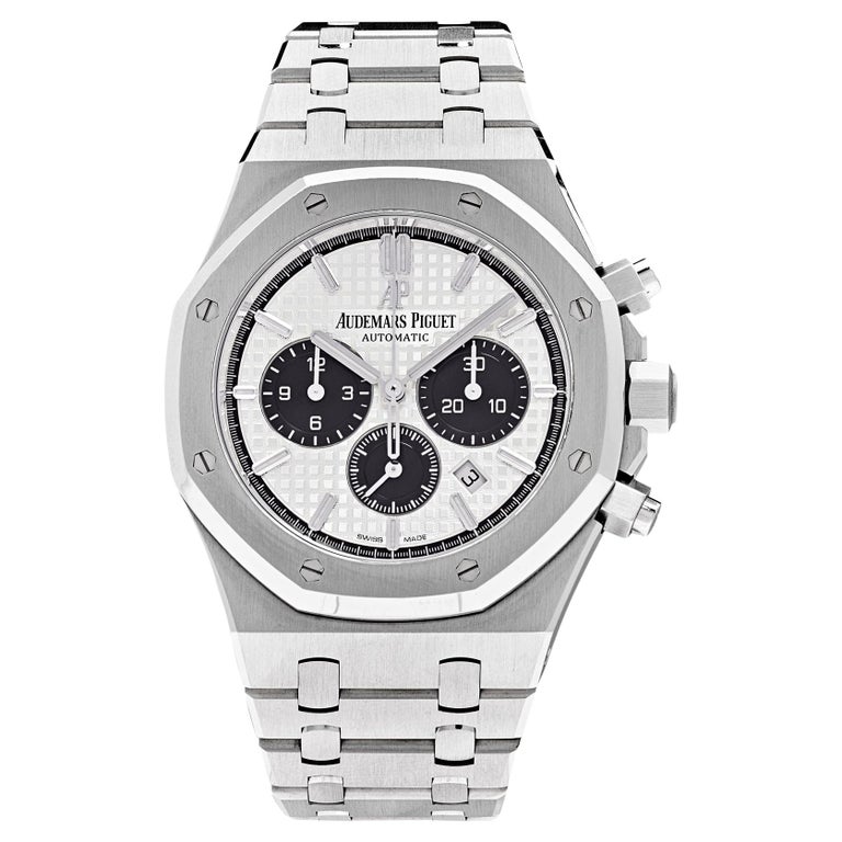 Audemars Piguet Montre chronographe Royal Oak en acier blanc 41 mm avec ...