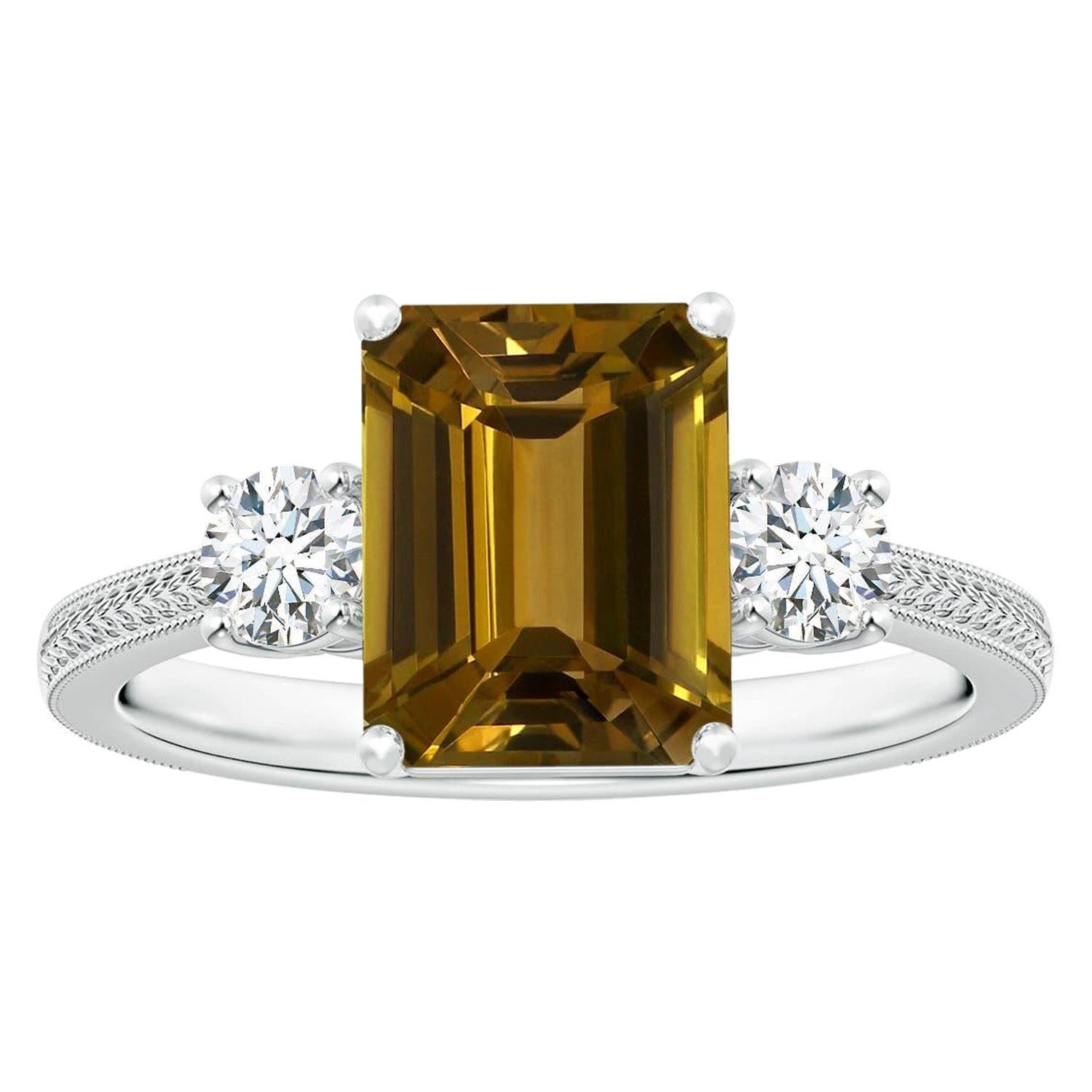 Customizable Angara GIA Certified Natural Tanzanite Ring with Diamonds ...