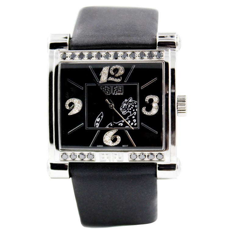 Diamonds Pave Dial Luxury Swiss Quartz Exotic Watch 0.77 Tcw For Sale ...