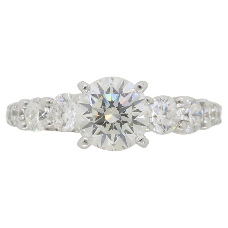 Certified Diamond Encrusted Engagement Ring For Sale at 1stDibs