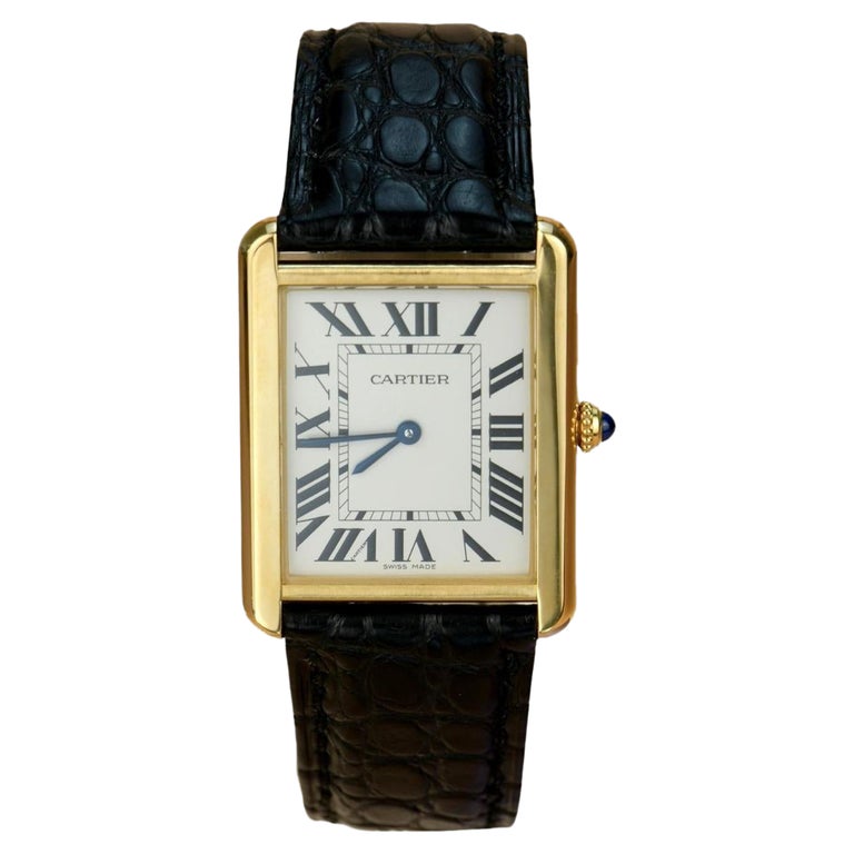 Cartier Tank Solo 18K Yellow Gold Watch W5200002 at 1stDibs