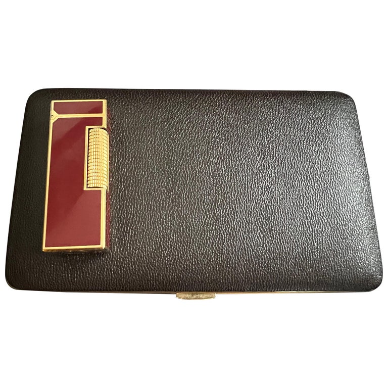 Vintage Dunhill Lighter and Cigarette Case Gift Set For Sale at 1stDibs