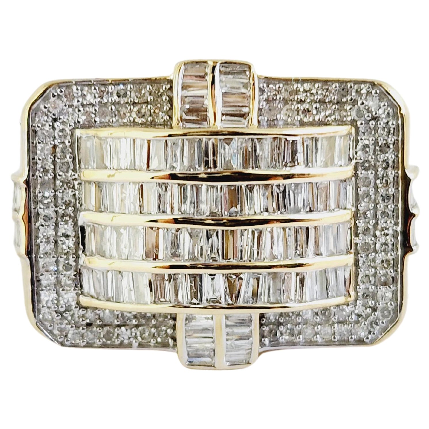 1.10 Carat 14 Karat Diamonds Spanish Goth Deco Revival Hammered Finish ...