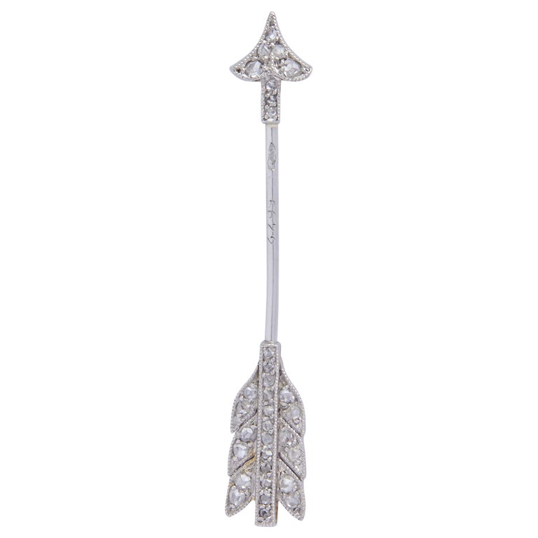 Art Deco, Cartier Diamond Arrow 'Jabot Pin' For Sale at 1stDibs