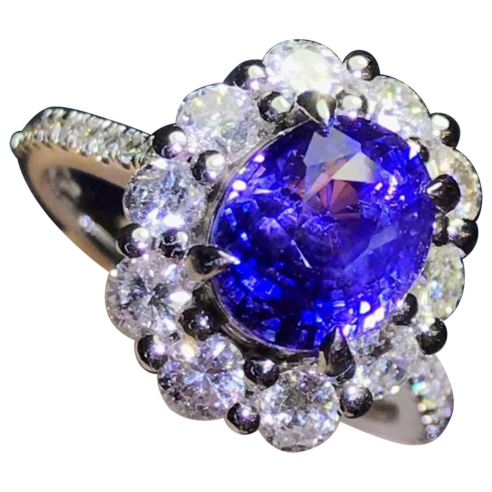Customizable 3 Stone Unique Pink Sapphire Vintage Diamond Engagement ...