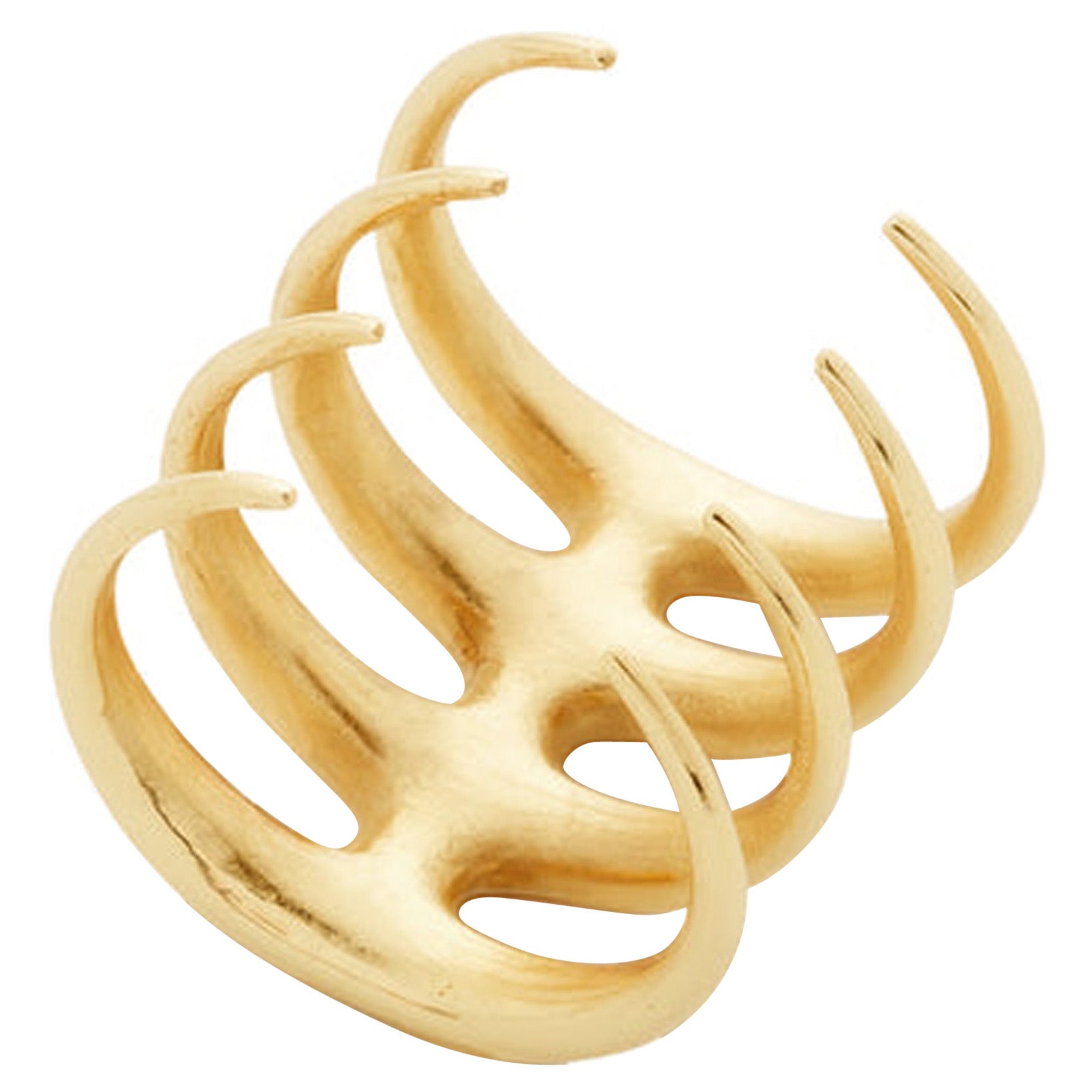 14k Gold AMANDA PEARL Quad Quill Ring For Sale at 1stDibs