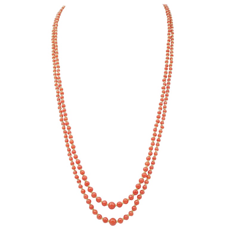 Coral Necklace. at 1stDibs