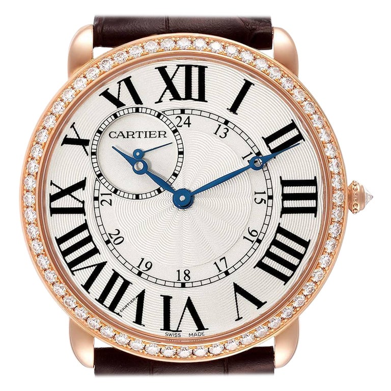 Cartier Montre Ronde Louis en or rose 18 carats avec lunette en ...